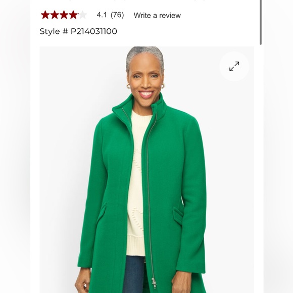 Talbots | Jackets & Coats | Wool Talbots Plus Green Stadium Coat | Poshmark